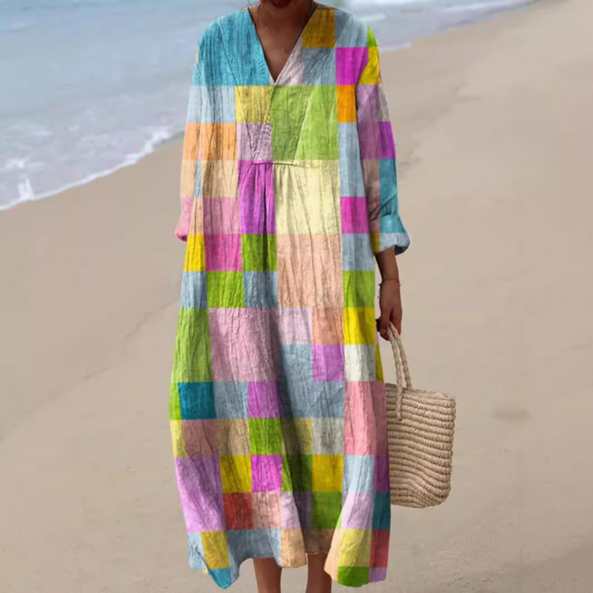 Marinda™ | Colour-Block Summer Dress – Daily Aussie